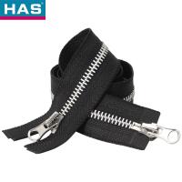 China Garment Or Luggage Double-Ended Copper Metal Zipper With Auto-lock Slider 3 5 8 Type for sale