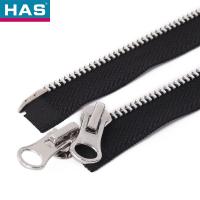 China Garment Or Luggage Double-Ended Copper Metal Zipper With Auto-lock Slider 3 5 8 Type for sale