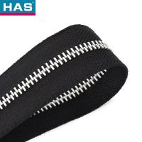 China Garment Or Luggage Double-Ended Copper Metal Zipper With Auto-lock Slider 3 5 8 Type for sale