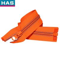 China Reflective Orange Strips Nylon Zipper with Tail Opening and GCC Tape Color Eco-Friendly Design for sale