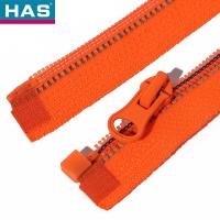 China Reflective Orange Strips Nylon Zipper with Tail Opening and GCC Tape Color Eco-Friendly Design for sale