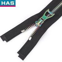 China Clothing Essential Colored Gradient Copper-Tooth Metal Zipper with Open Tail Material Type Brass for sale