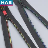 China Lightweight Colored Oil Over-print Resin Zipper with Special Glue Teeth and Corn Glue Teeth Any Length for sale