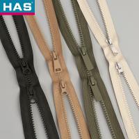 China #5 Customizable Plastic Double-Ended Zipper For Clothing Or Luggage for sale