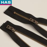 China Open-End Blue Bronze Metal Y-Tooth Zipper For Clothing Or Luggage Customizable Puller Type Durable Design for sale