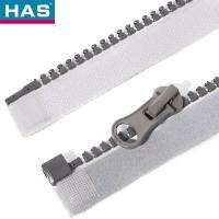China #5 Waterproof Reflective Plastic Zipper With Opening Tail And Triangle Teeth for sale