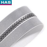 China #5 Waterproof Reflective Plastic Zipper With Opening Tail And Triangle Teeth for sale