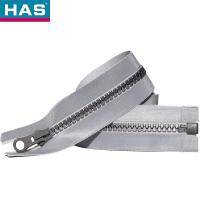 China #5 Waterproof Reflective Plastic Zipper With Opening Tail And Triangle Teeth for sale