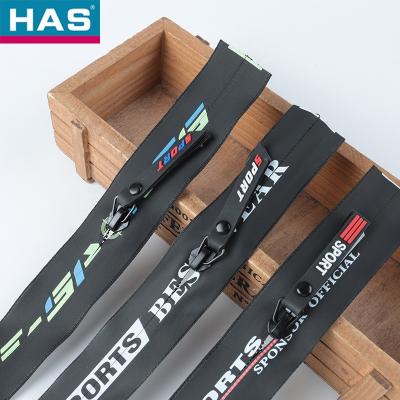 China Smooth Teeth Waterproof Nylon TPU Zipper Tape Color Customers' Color Sample For Clothing for sale