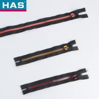 China #5 Two-Color Printed Resin Opening-End Zipper With Colored Plastic for sale