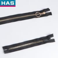 China #5 Resin Zipper With Light Gold Plated Bullet Teeth And Open Tail for sale