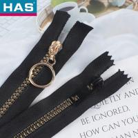 China #5 Resin Zipper With Light Gold Plated Bullet Teeth And Open Tail for sale