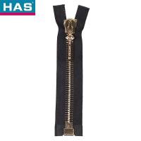 China #15 Light Gold Metal Zipper With Swiss Teeth And Open End For Garment for sale