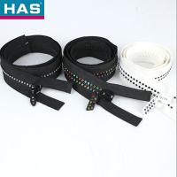China #10 Diamond Resin Zipper With Colored Tooth And Open Tail For Garment for sale