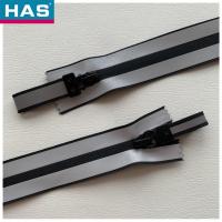 China #5 Nylon Invisible Zipper with Black Reflective Strip Colorful Paste for Clothing for sale