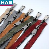 China #5 Double Open End Zipper Custom Black Nickle Brass Metal Zipper for sale