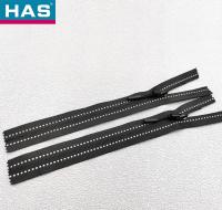 China Nylon Reflex Inlay Sports Casual Wear Silver Reflective Strip Zipper for Garment for sale