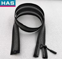 China Nylon Reflex Inlay Sports Casual Wear Silver Reflective Strip Zipper for Garment for sale