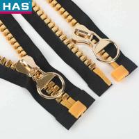 China #15 Metal Zipper Open End Big Size Brass Zipper Close End for Garment for sale