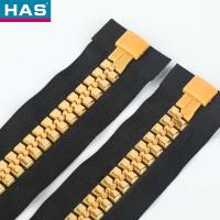 China #15 Metal Zipper Open End Big Size Brass Zipper Close End for Garment for sale