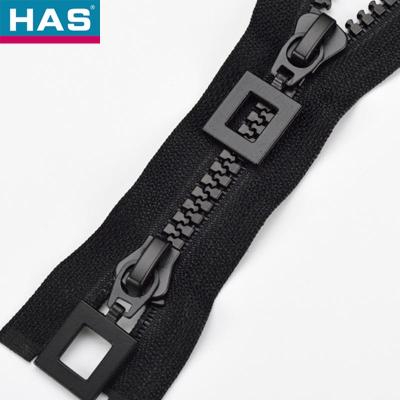 China #5 Resin Self-locking Down Plastic Zipper Fashion Open-end Zipper Tape for sale