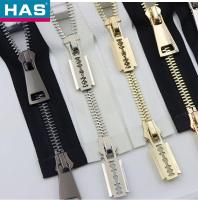 China Garment Or Bags Aluminum Zipper With White Teeth Open Ended for sale