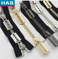 China Garment Or Bags Aluminum Zipper With White Teeth Open Ended for sale