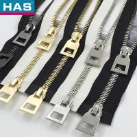 China Garment Or Bags Aluminum Zipper With White Teeth Open Ended for sale
