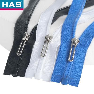China Customized Slider Colorful Open-End Plastic Zipper Made of Resin for sale