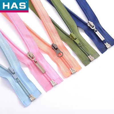 China #3 #5 Custom Color Nylon Zipper Open-End Close-End for Clothing for sale
