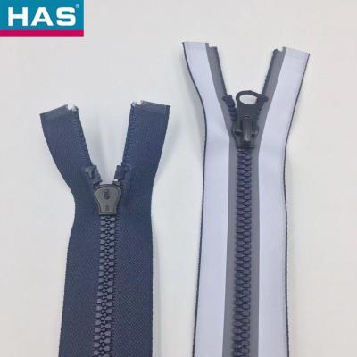 China #5 Customized Eco-Friendly Resin Waterproof Zipper Long Zipper with Opening for sale