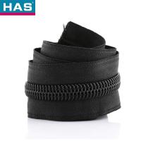 China Black Nylon Long Chain Zipper Roll Double Sided Long Chain Zipper for sale