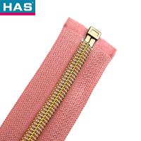 China #5 Nylon Zipper Gold Colorful Electroplating Teeth Gold Garment Or Bags Using for sale