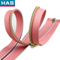 China #5 Nylon Zipper Gold Colorful Electroplating Teeth Gold Garment Or Bags Using for sale