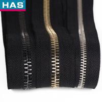 China #3 #5 #8 Double Open Tail Brass Metal Zipper Y Teeth Double Pull Head for sale