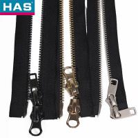 China #3 #5 #8 Double Open Tail Brass Metal Zipper Y Teeth Double Pull Head for sale