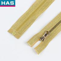 China #5 Resin Open-end Zipper with Alloy Slider for Luggage or Outerwear for sale