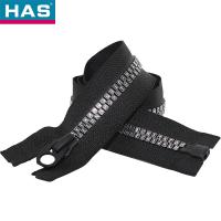 China #5 Plastic Zipper with Open-end and Square Letter Teeth For Clothing for sale