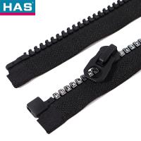 China #5 Plastic Zipper with Open-end and Square Letter Teeth For Clothing for sale