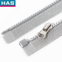 China #3 Plastic Zipper with Open-end and Silver Tank Rubber Teeth For Home Textile for sale