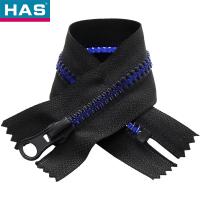 China #5 Resin Close-end Zipper with Black Plastic Rubber Teeth For Coat for sale