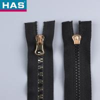 China #5 Vislon Zipper with Open-end and Gold-plated dental teeth for Luggage or Home textile for sale