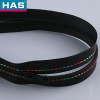 China #5 Waterproof Zipper with Open-end and Double stripe double color thread zipper for apparel for sale