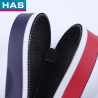 China #5 Waterproof Zipper with Open-end and Color strip film for Garment or Luggage for sale