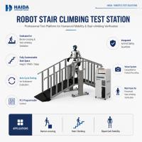 China Robot Stair Climbing Test Station Stair Climbing Testing Equipment Customizable Stair Specs PLC Control Anti Fall Guardrails for sale