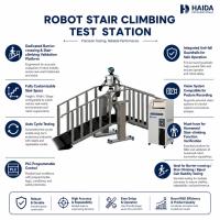 China Robot Stair Climbing Test Station Stair Climbing Testing Equipment Customizable Stair Specs PLC Control Anti Fall Guardrails for sale