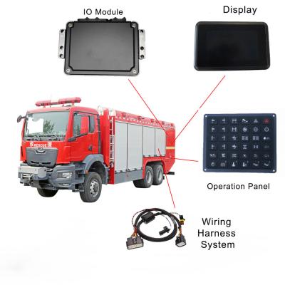 China Custom Fire Truck IO Module with Display & Keypad - Electronic Control System for 12V/24V Vehicle Integration for sale