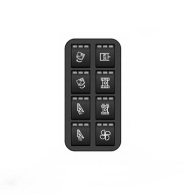 China JC-SP2x4 Silicone Operation Panel - 2x4 Button Matrix CAN Bus Controller Module for Driver Cabin Systems for sale
