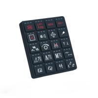 China JC-SP5x4 Silicone Panel Keypad with 5x4 Button Matrix and CANBus Communication for Driver Cabin Control Systems for sale