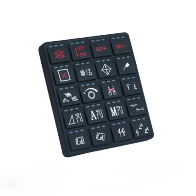 China JC-SP5x4 Silicone Panel Keypad with 5x4 Button Matrix and CANBus Communication for Driver Cabin Control Systems for sale